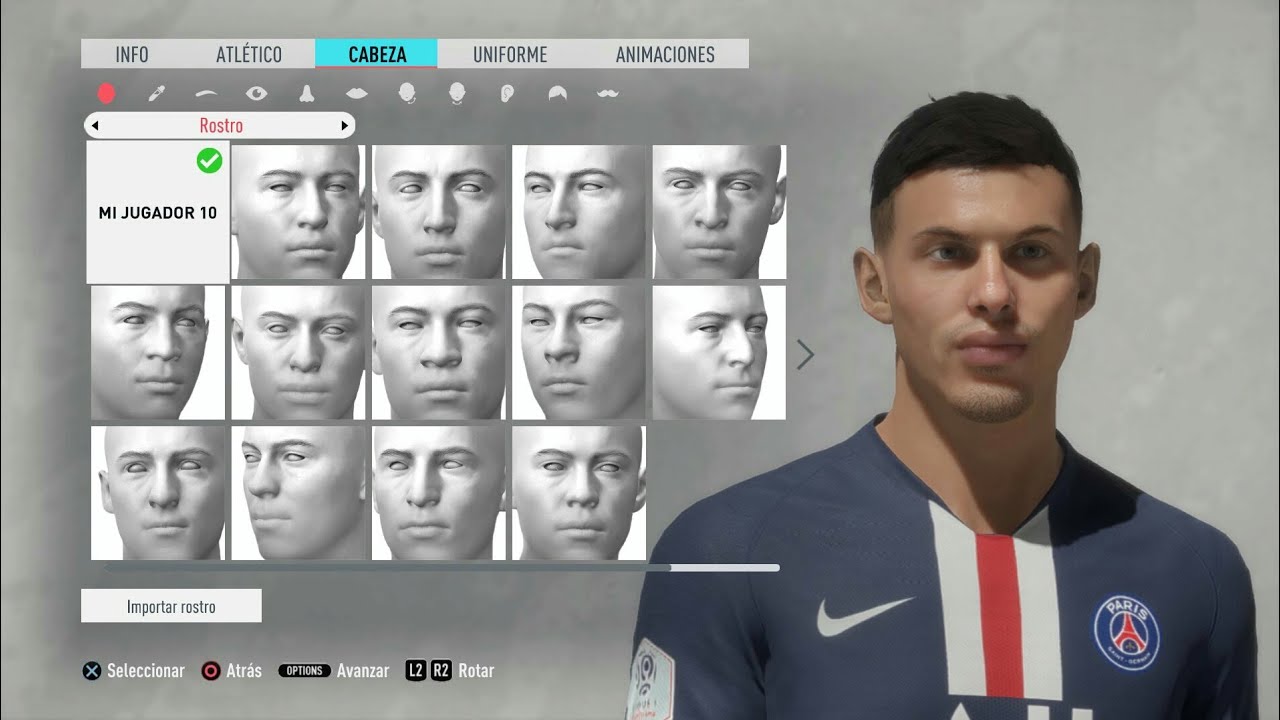 Face Paredes FIFA 21 FIFA 20 virtual pro look alike create - YouTube