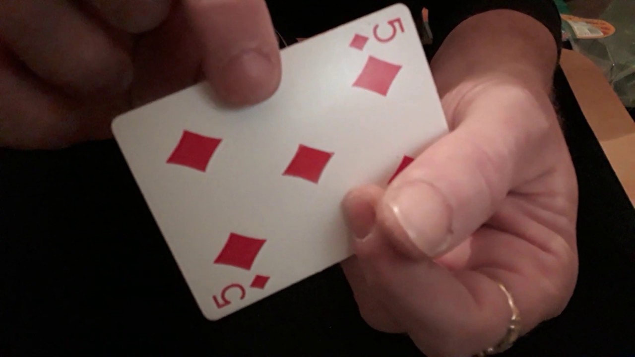 Making a gimmick for the trick which follows. Card Mat Tutorials. - YouTube