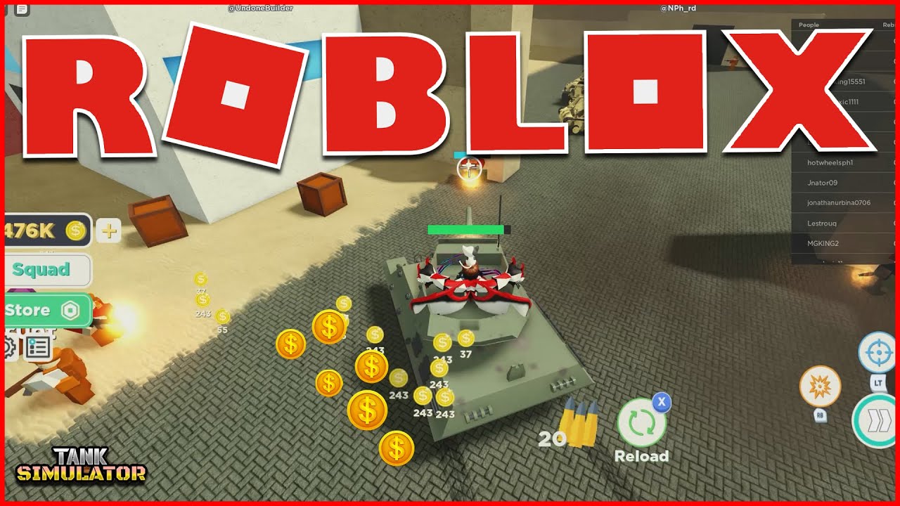 KILLING Them ALL. (ROBLOX) Tank Simulator Multiplayer Gameplay. War ...
