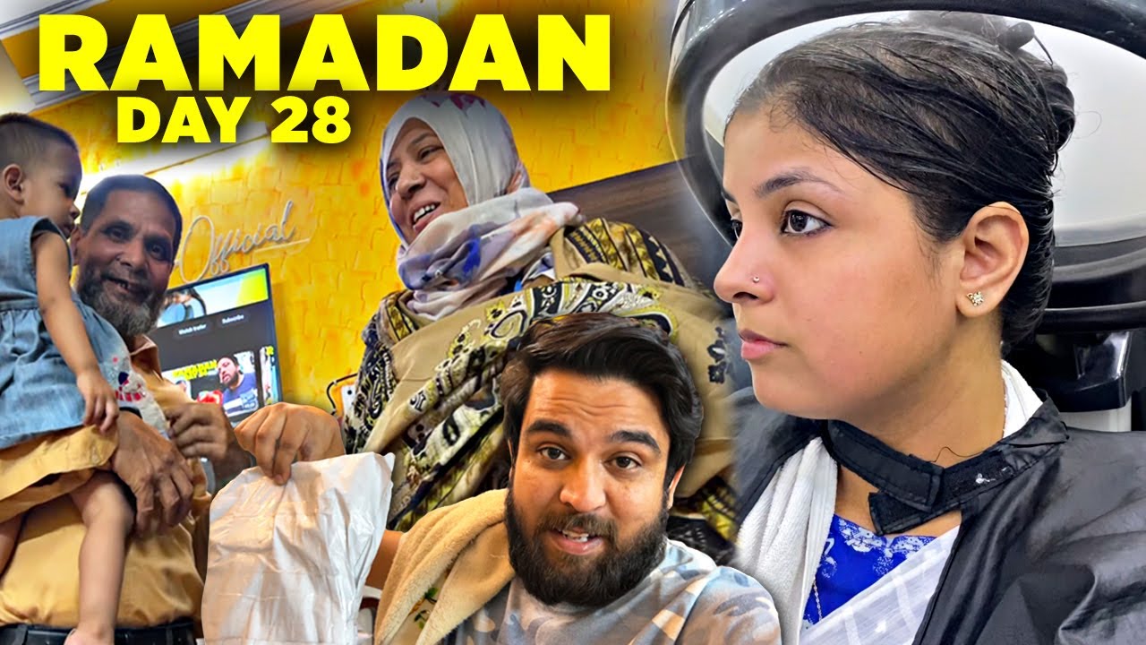 Roza Kholte hi Zufi gayi parlour 😁 ️ | Ramadan Day 28 | Bachoon ke nana-nani aye ️ - YouTube