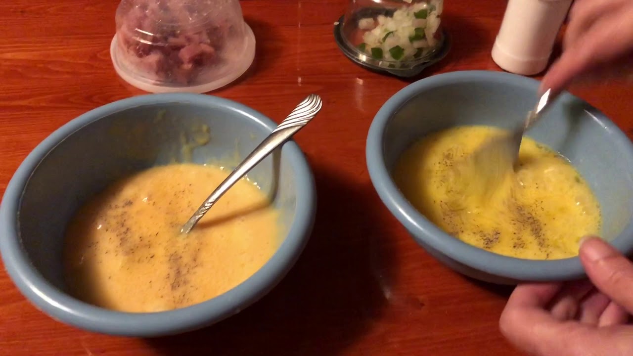 Frozen scrambled eggs vs fresh scrambled eggs part1 - YouTube