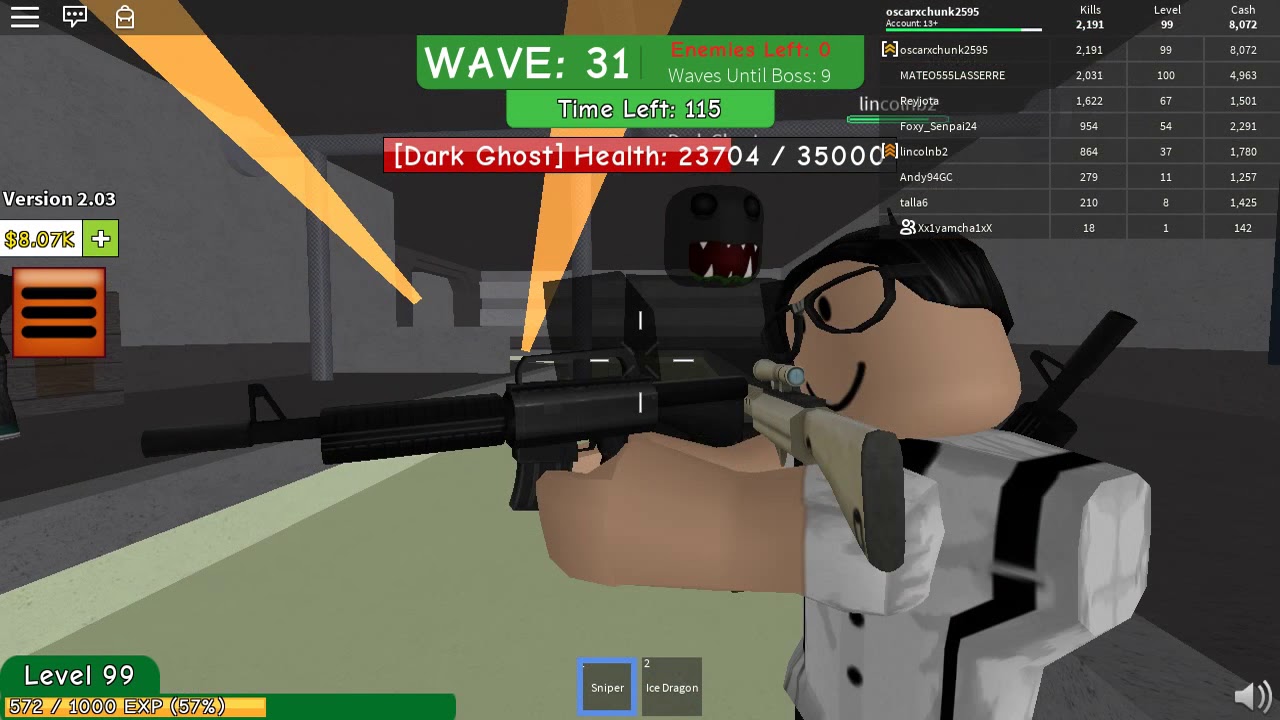 Dark Ghost Boss in Roblox zombie attack - YouTube