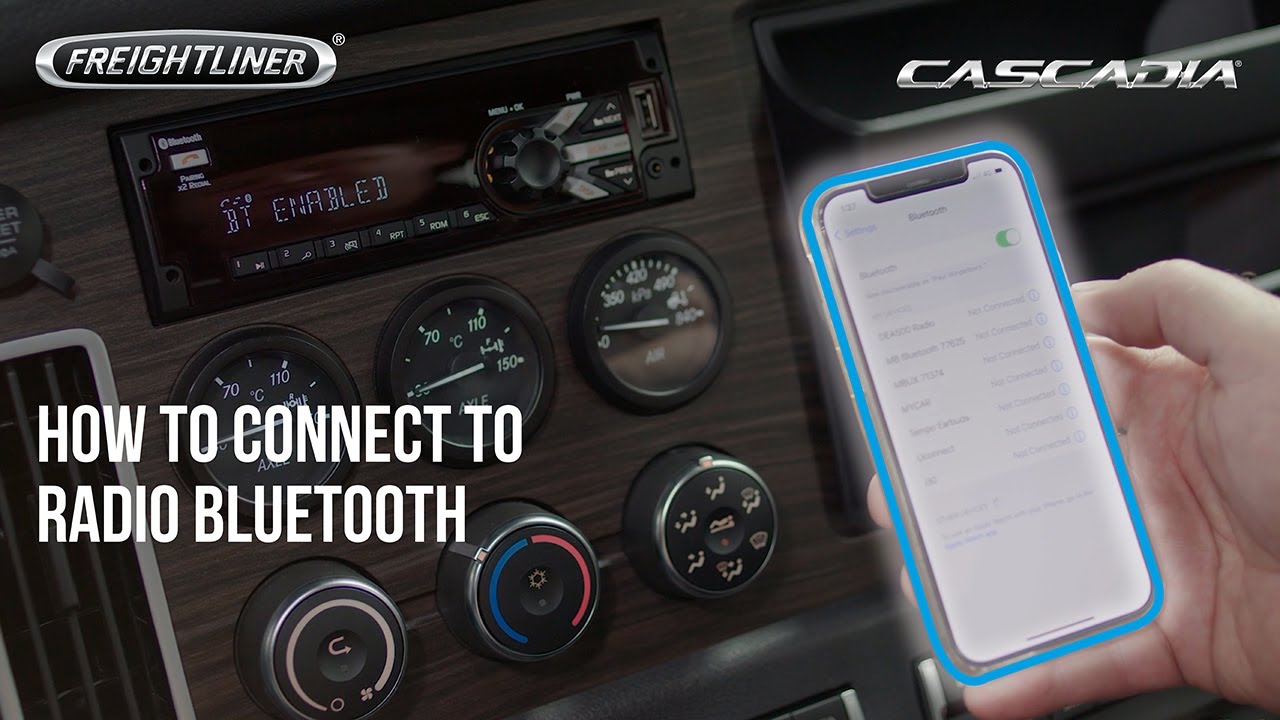 Freightliner Cascadia Instructional Video - Bluetooth Radio - YouTube