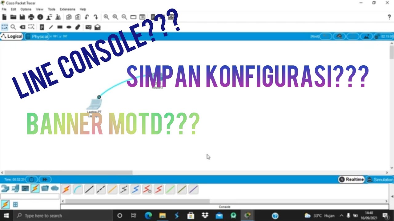 Line Console 0,Banner MOTD,dan cara simpan konfigurasi pada router di ...