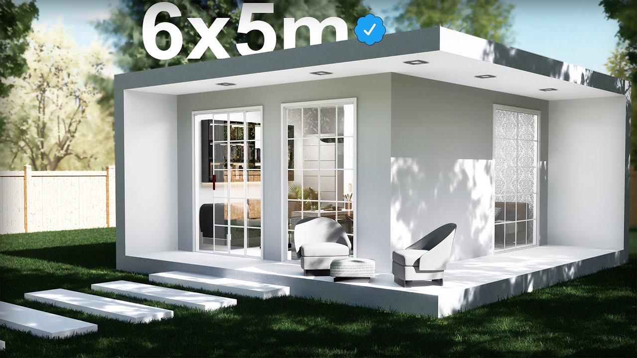 Modern Small House Design Tour (6x5m) | Minimalist Living - YouTube