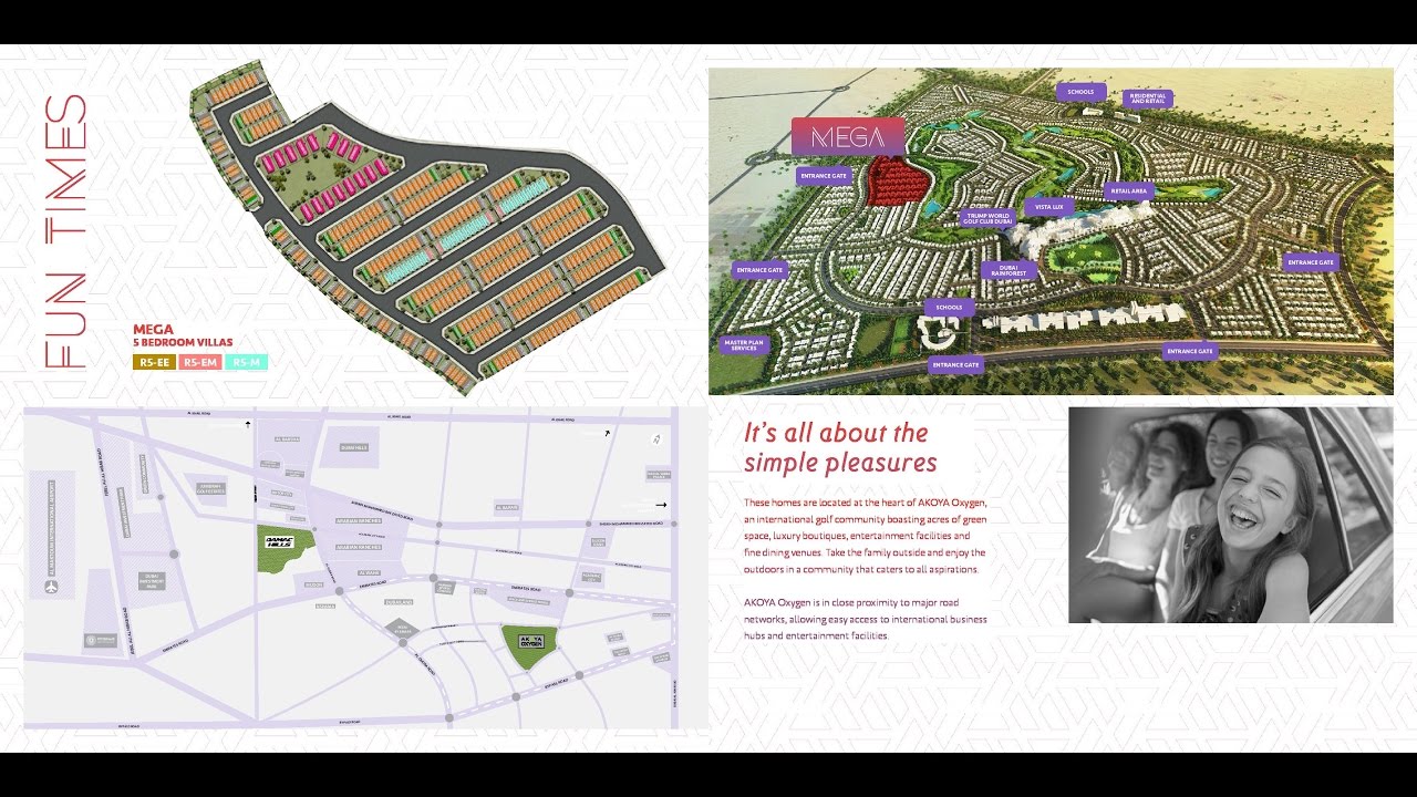 Damac Mega villas at AKOYA Oxygen, Master Layout Plan, Dubailand, Dubai ...