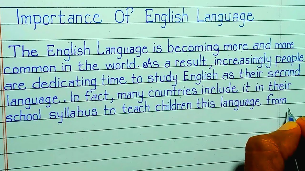 Importance of English language essay in English || paragraph ...