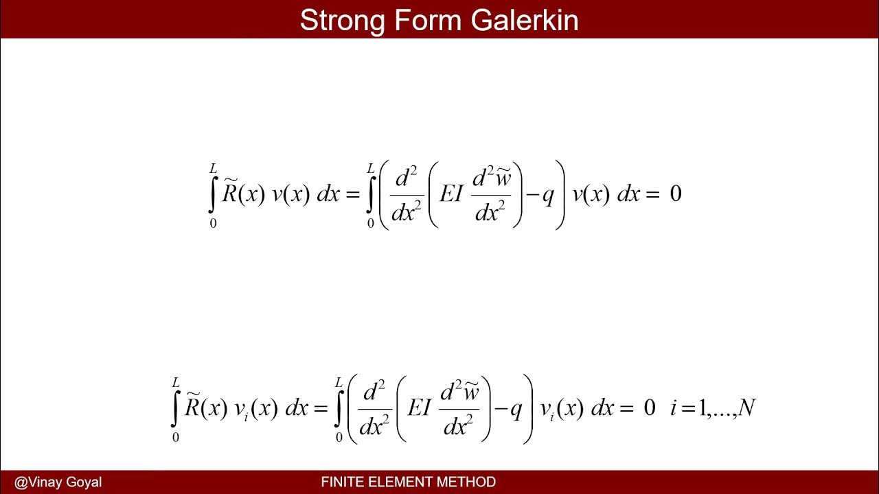 Finite Element Method Lecture 5a Strong Form Galerkin Youtube