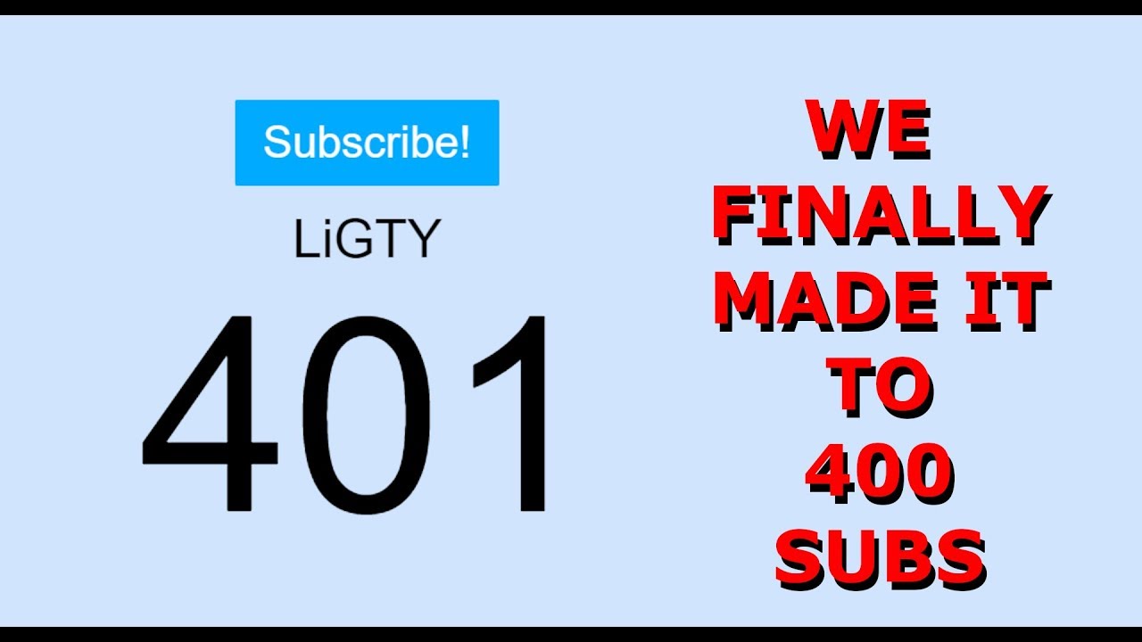 400 SUBSCRIBERS - YouTube