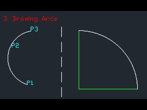 AutoCAD: 3 Drawing Arcs - YouTube