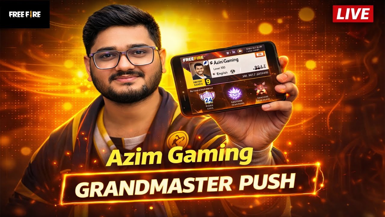 New Grandmaster Top 1 Push V Badge Lobby FF LIVE Free Fire LIVE! #ff # ...