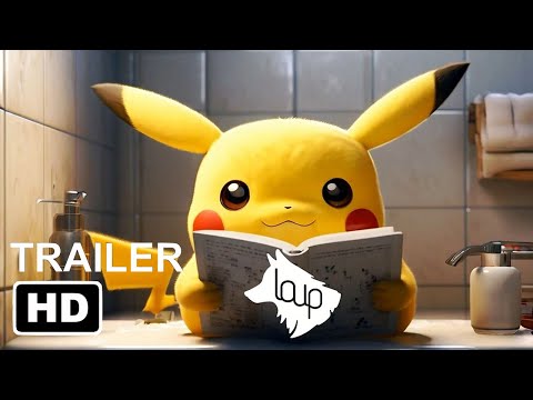 Pokémon in the bathroom  AI 3D animation  studio loup