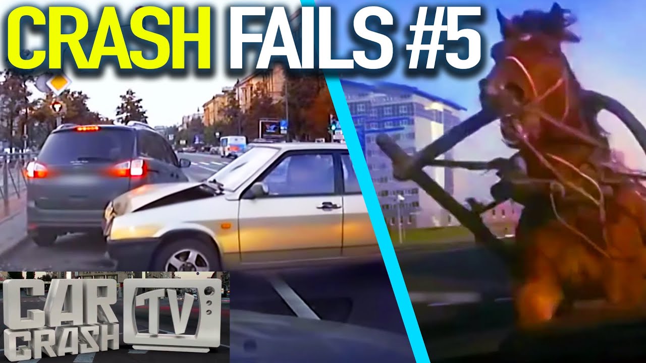 HORSE Crash with Car | Compilation Fails #1 | Car Crash TV S01E03 ...