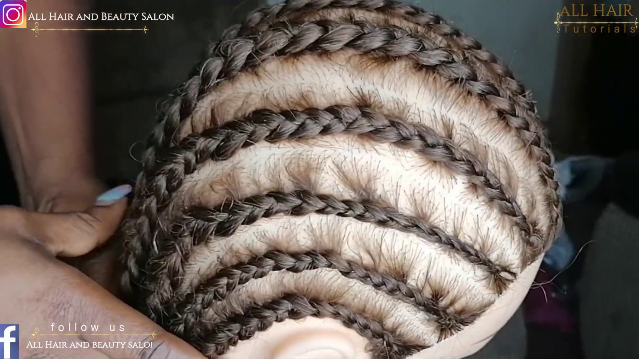 #10 How To Braid Cornrow 4 Beginners Only - Basics - YouTube