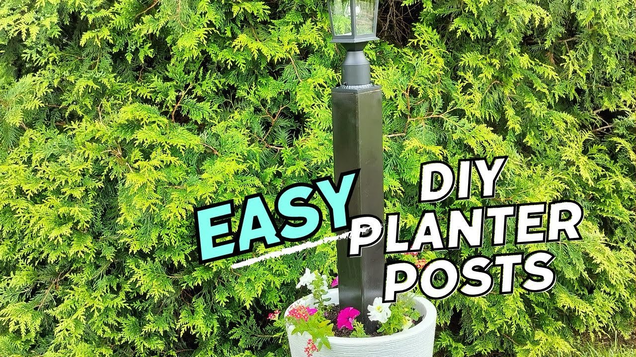 Making Beautiful Planter Posts to Light up The Garden💐🌞 - YouTube