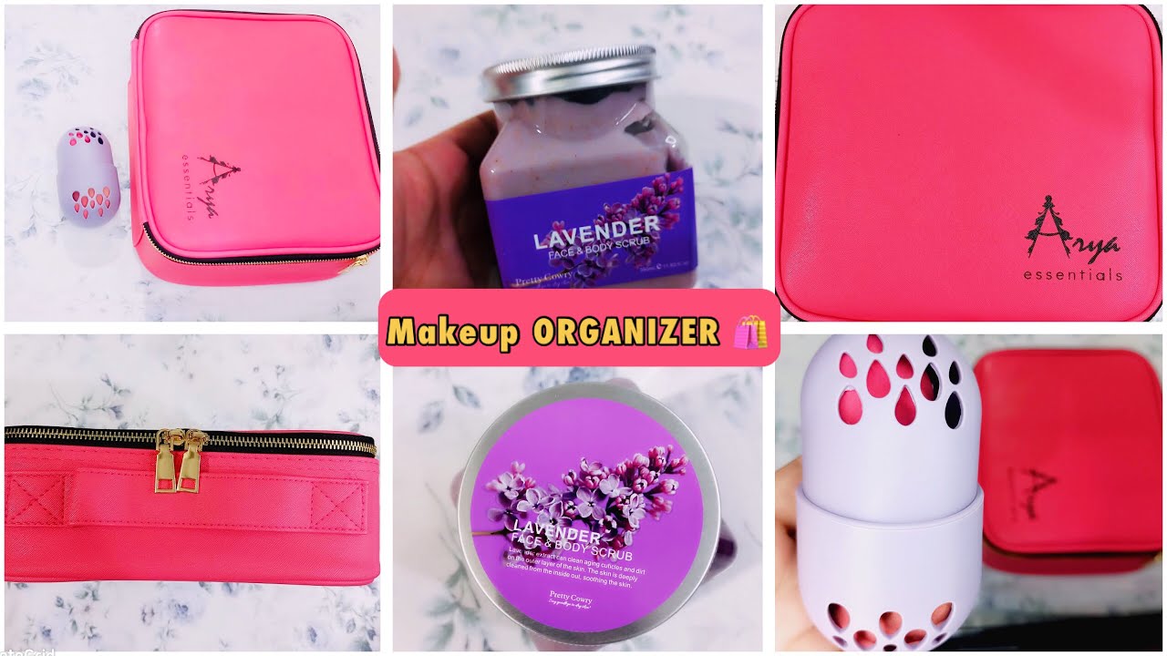 Best Makeup ORGANIZER Bag_unboxing bag and scrub 🛍 @Imzahra - YouTube