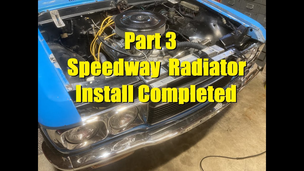 Chevy LUV Speedway Radiator Install Part 3 -Completed Install and start ...