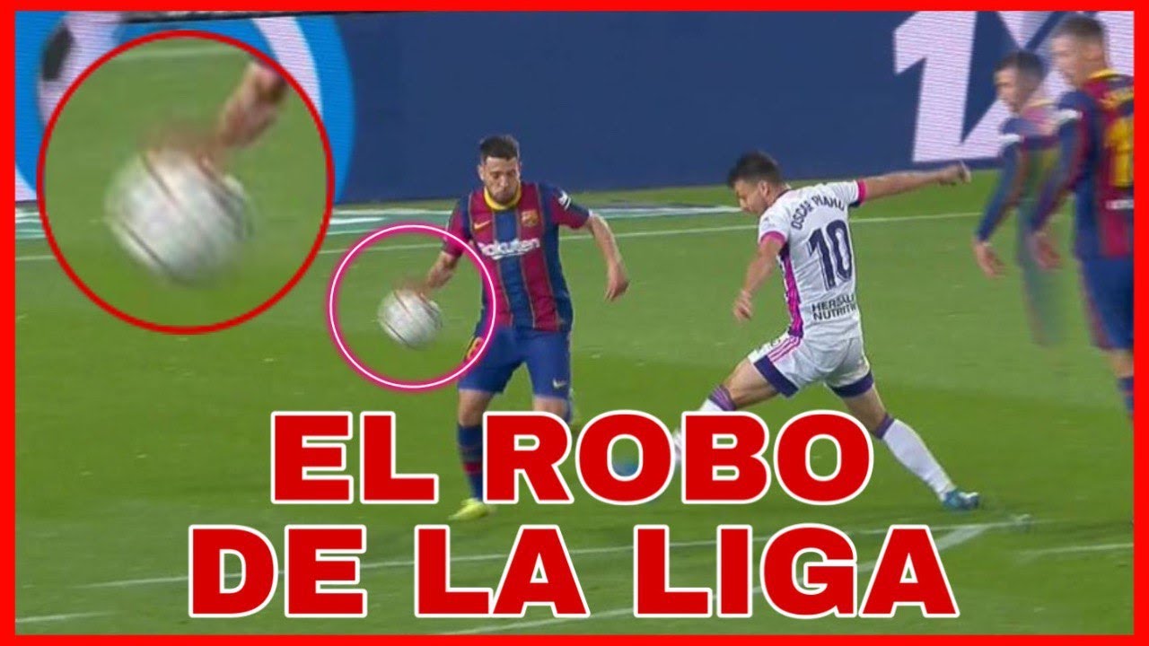 ROBO DEL BARCA DESCARADO · ASI GANAN LA LIGA ( Barcelona 1-0 Valladolid ...