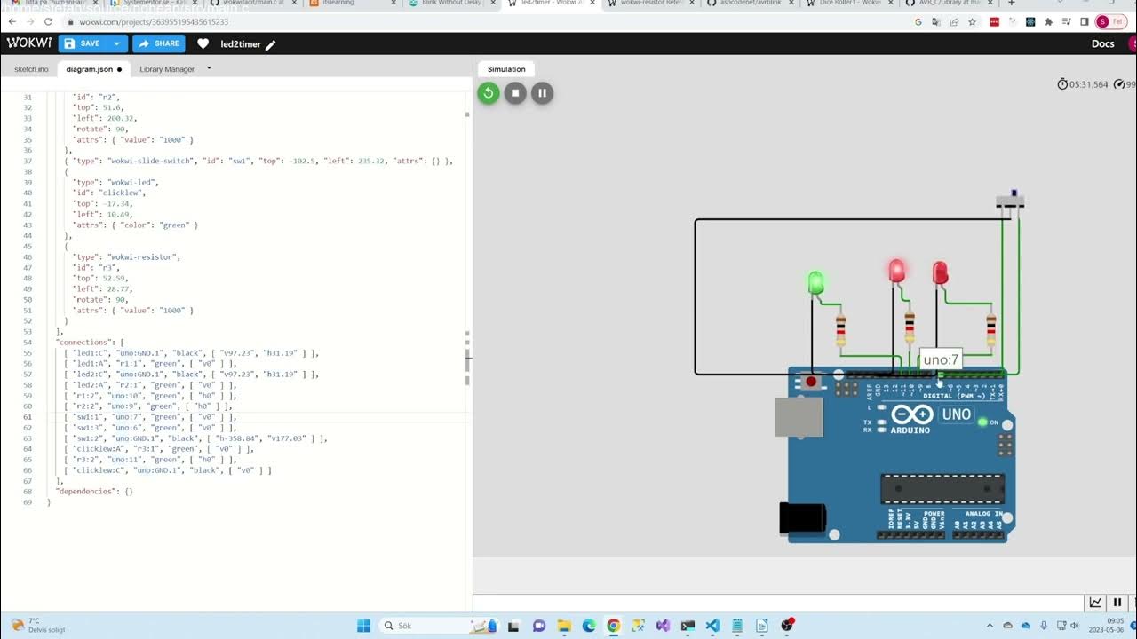 Non Blocking Delays AVR C kod - YouTube