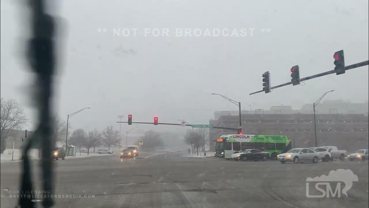 03-04-2025 Lincoln, NE - Whiteout Conditions as Blizzard Ramps up at University of Nebraska ...