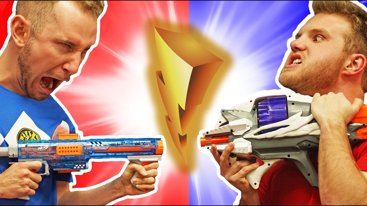 NERF Power Rangers Challenge! - YouTube
