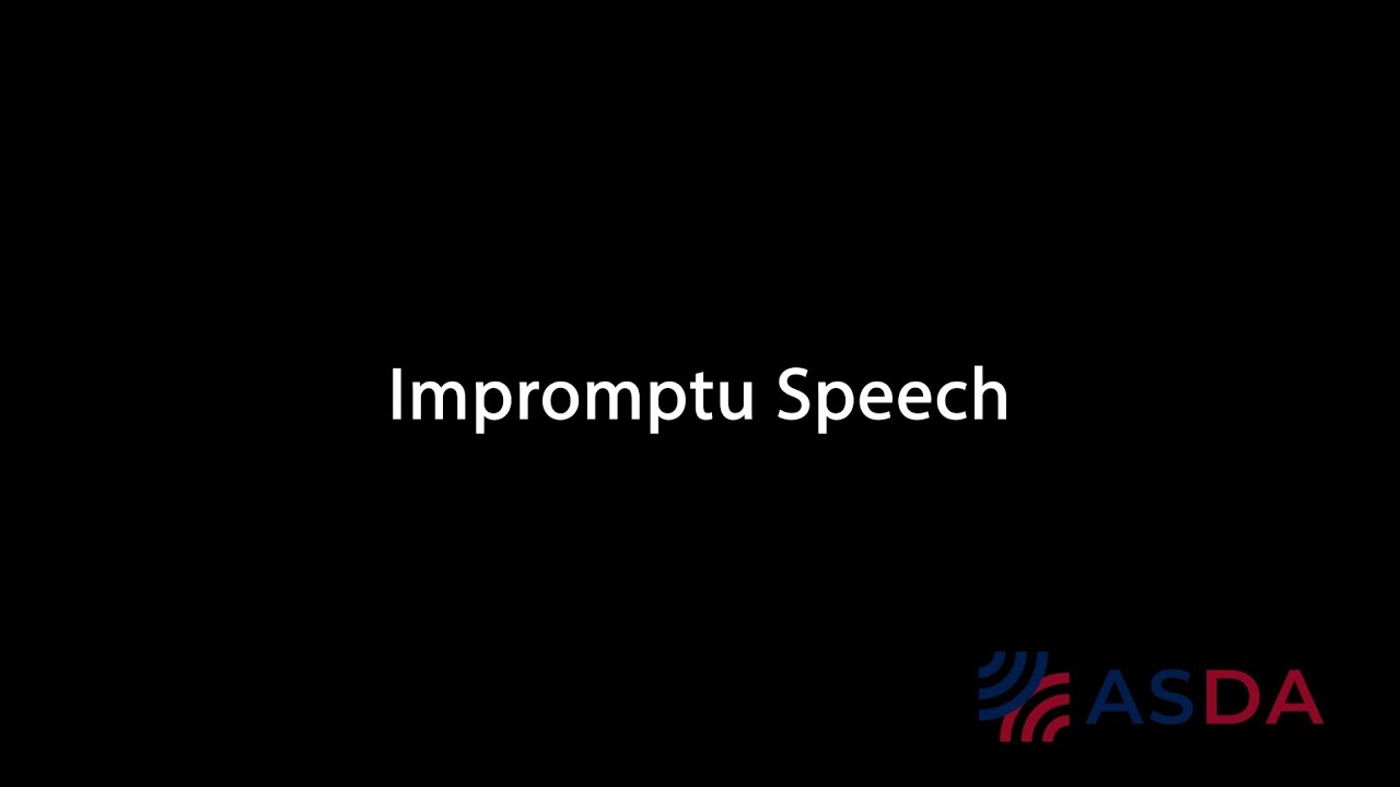 American Speech and Debate Association - Impromptu Speaking - Sample 2 ...