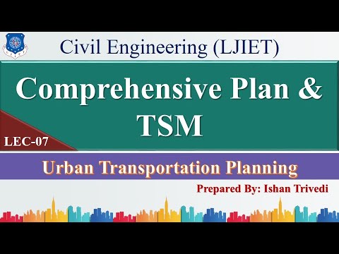 Lec-07_Comprehensive Plan & TSM Planning | Urban Transportation ...