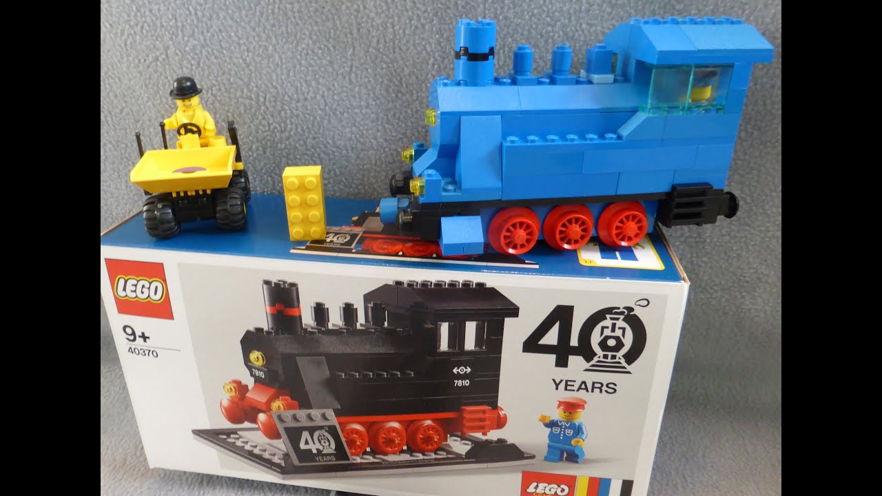 LEGO 40 years 40370 Lok City 7810 blaue Schienen blue train Zug 1980 ...