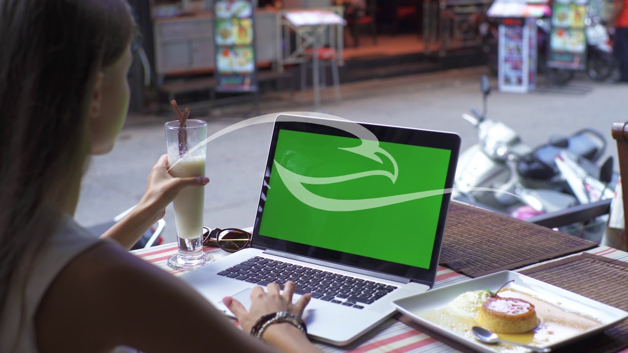 Student Using Laptop While Sitting At Cafe - YouTube