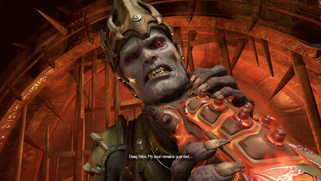 DOOM ETERNAL CAMPAIGN - FIRST HELL PRIEST DEAG NILOX DEATH - YouTube