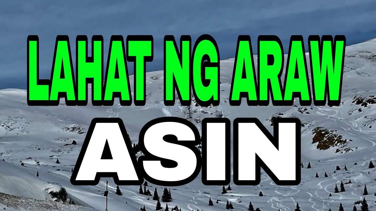 Lahat ng araw by Asin Music lyrics - YouTube