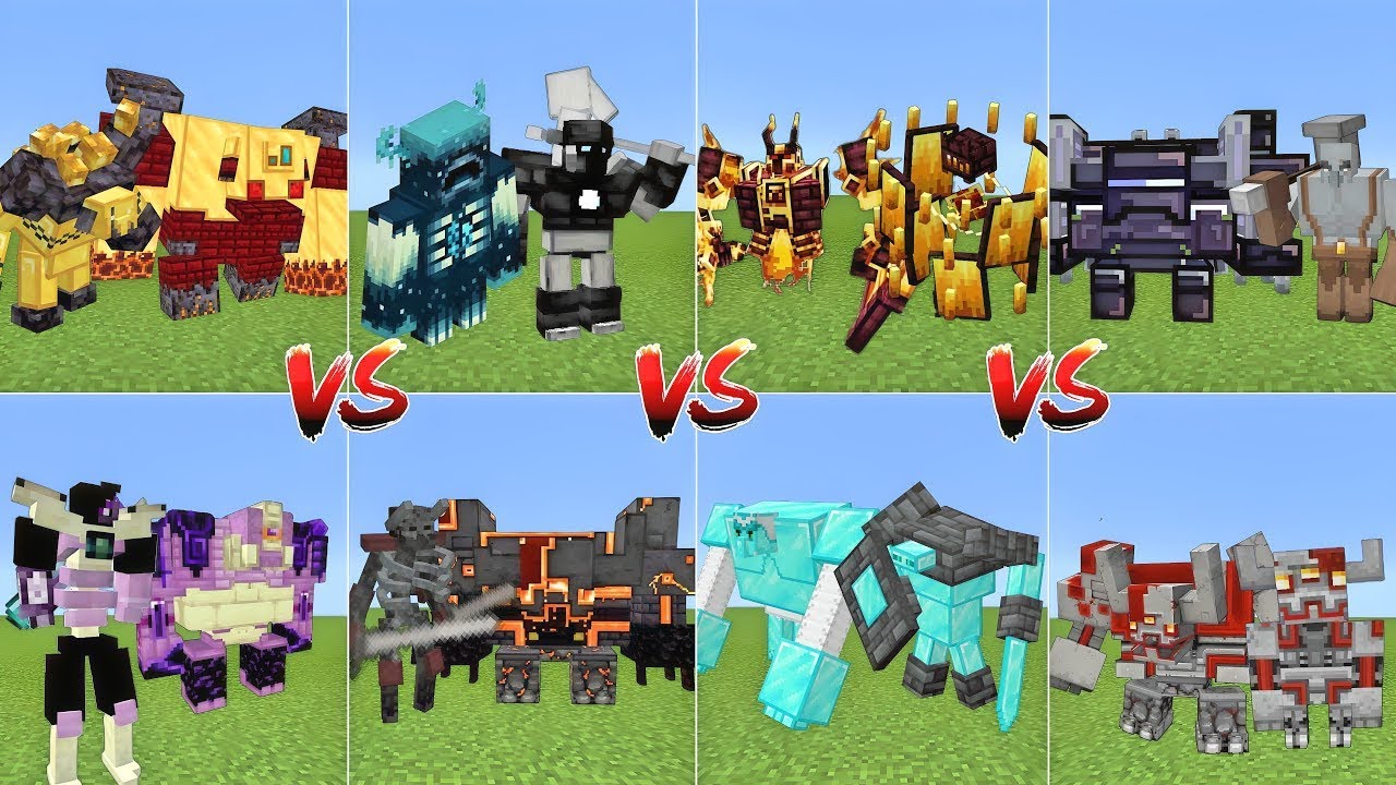BOSSES ALLIANCE TOURNAMENT IN MINECRAFT MOB BATTLE - YouTube