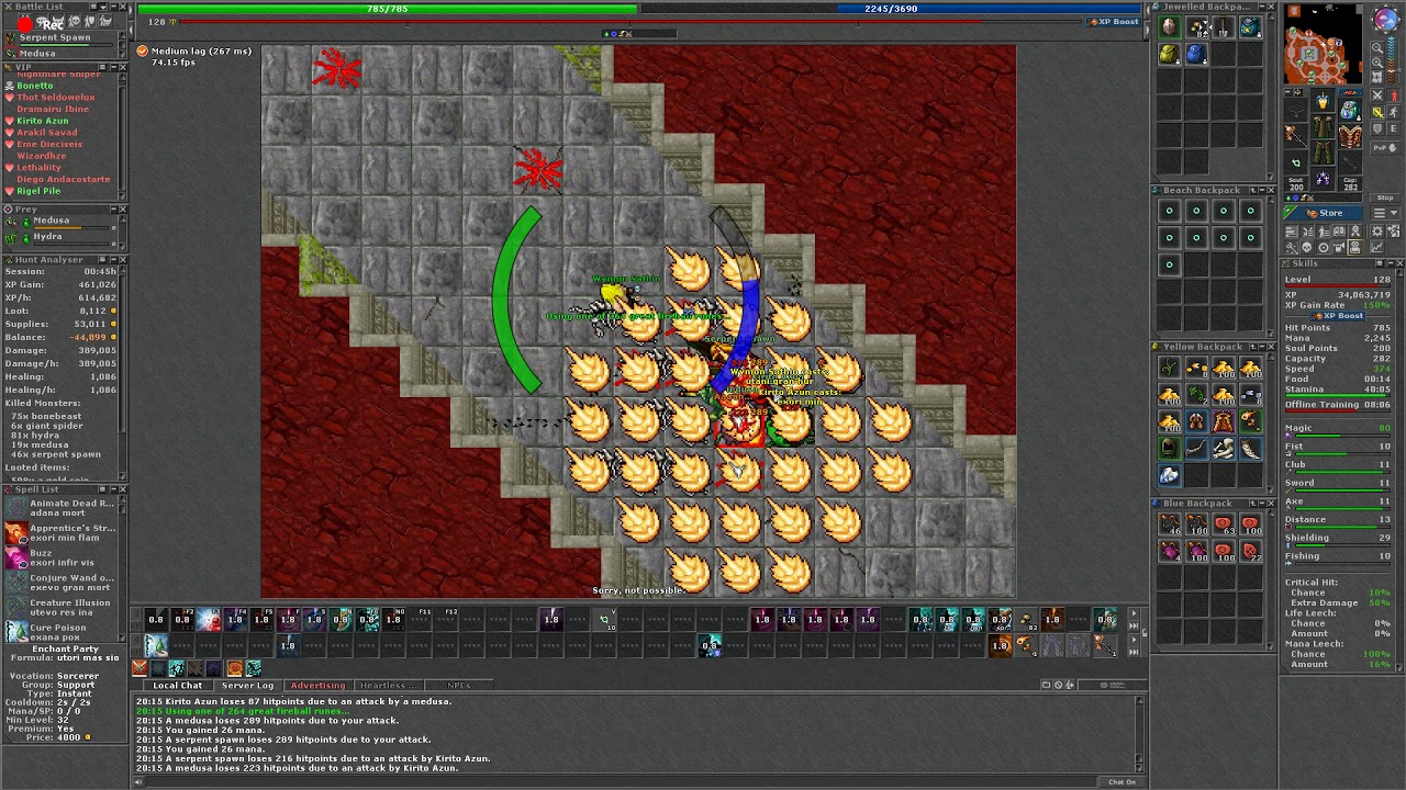 HUNTEANDO EN BANUTA TIBIA ( HYDRA, SERPENT SPAWN Y MEDUSAS) - YouTube