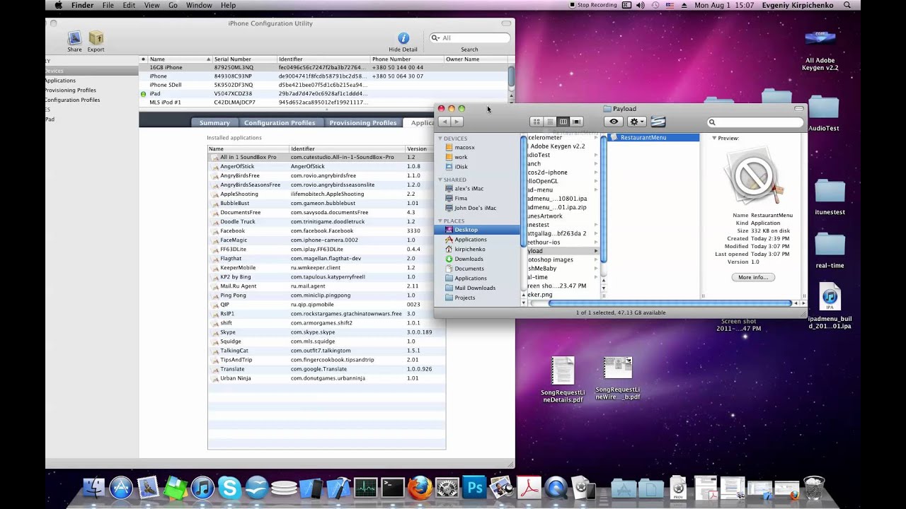 Install ipa with iPhone Configuration Utility.mov - YouTube
