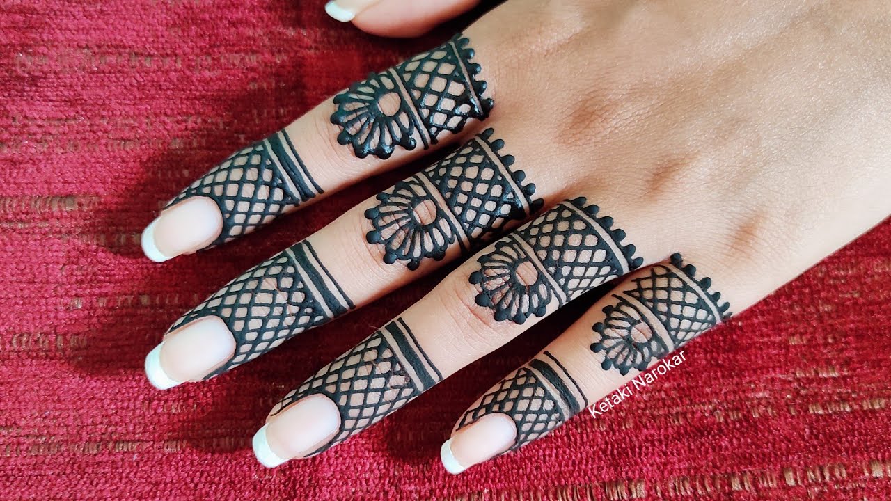 Beautiful Stylish Fingers Mehndi Design For Hand|| Fingers Mehndi ...