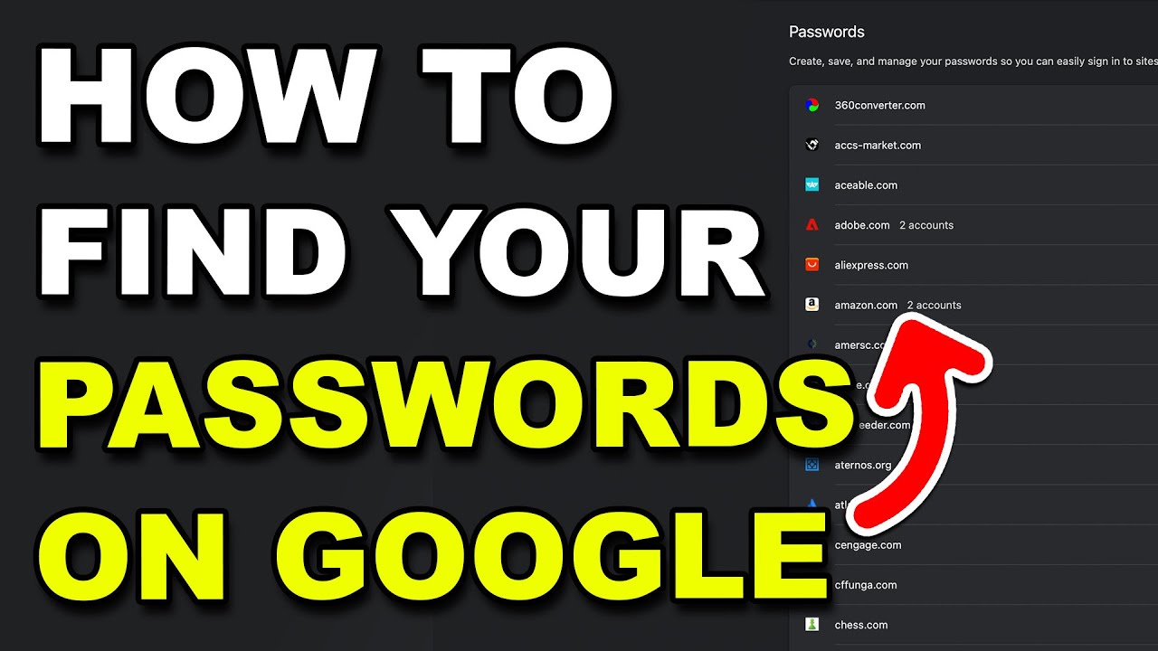 How To FIND Your Passwords Used On Google (VERY EASY!) - YouTube