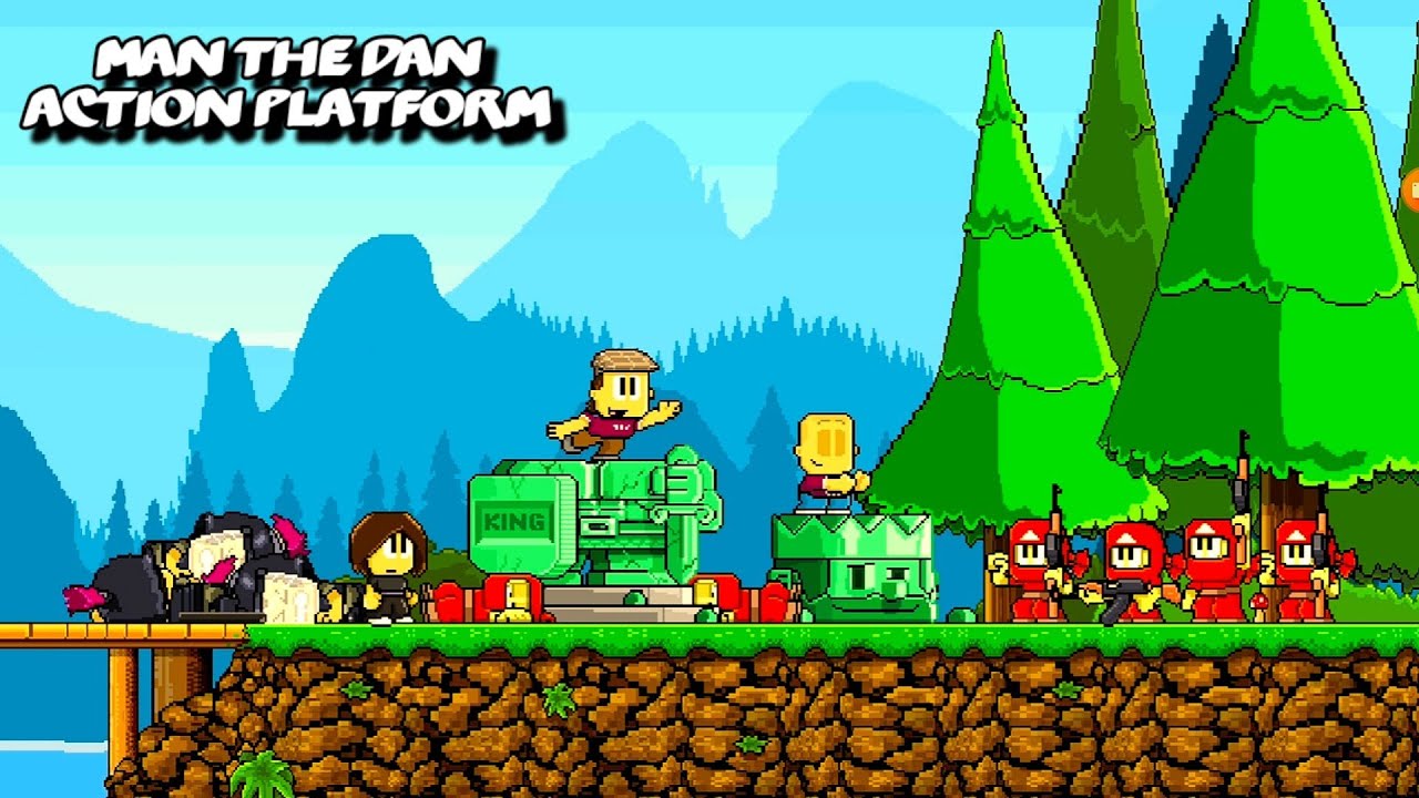 Man The Dan Action Platformer Stage-8.1.1 Walkthrough - YouTube