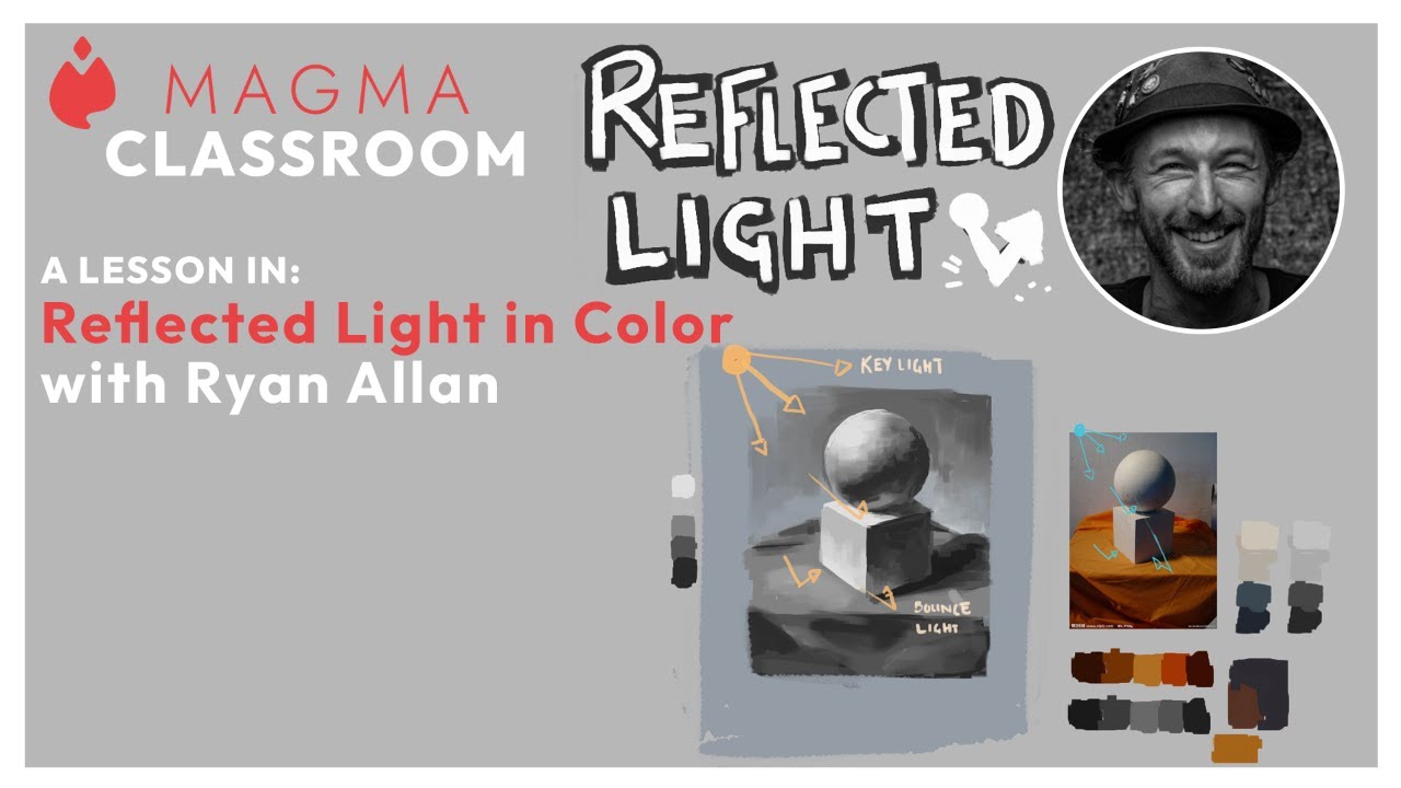 How to Paint Reflected Light In Color | Magma Classroom LIVE with Ryan ...