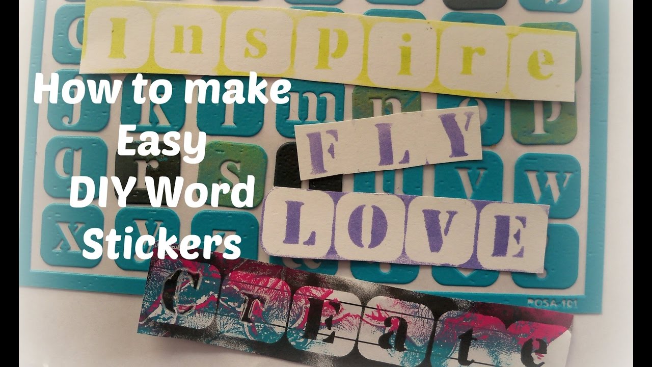 How to make DIY word stickers / DIY Words bank - YouTube
