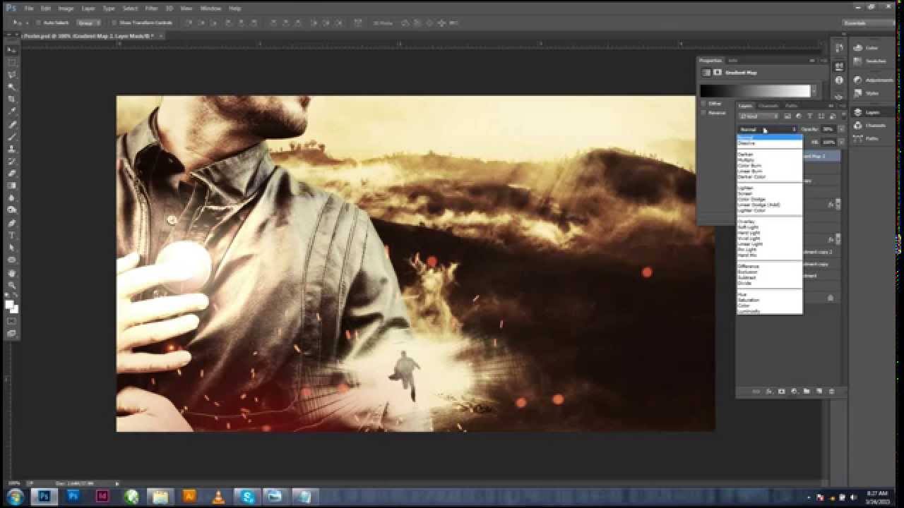 Making movie poster Photoshop Tutorial - YouTube