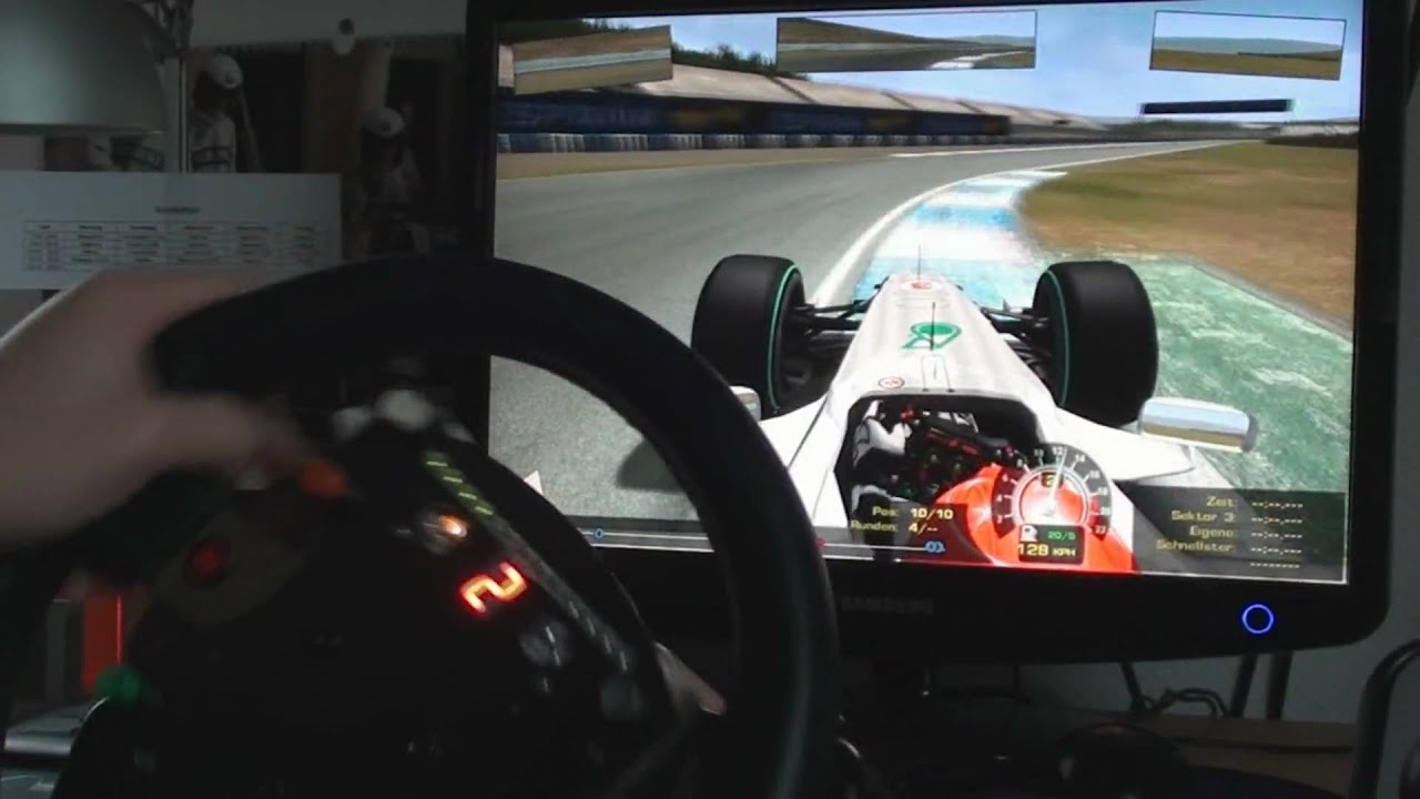 Modified Logitech G25 | Test in rFactor - YouTube