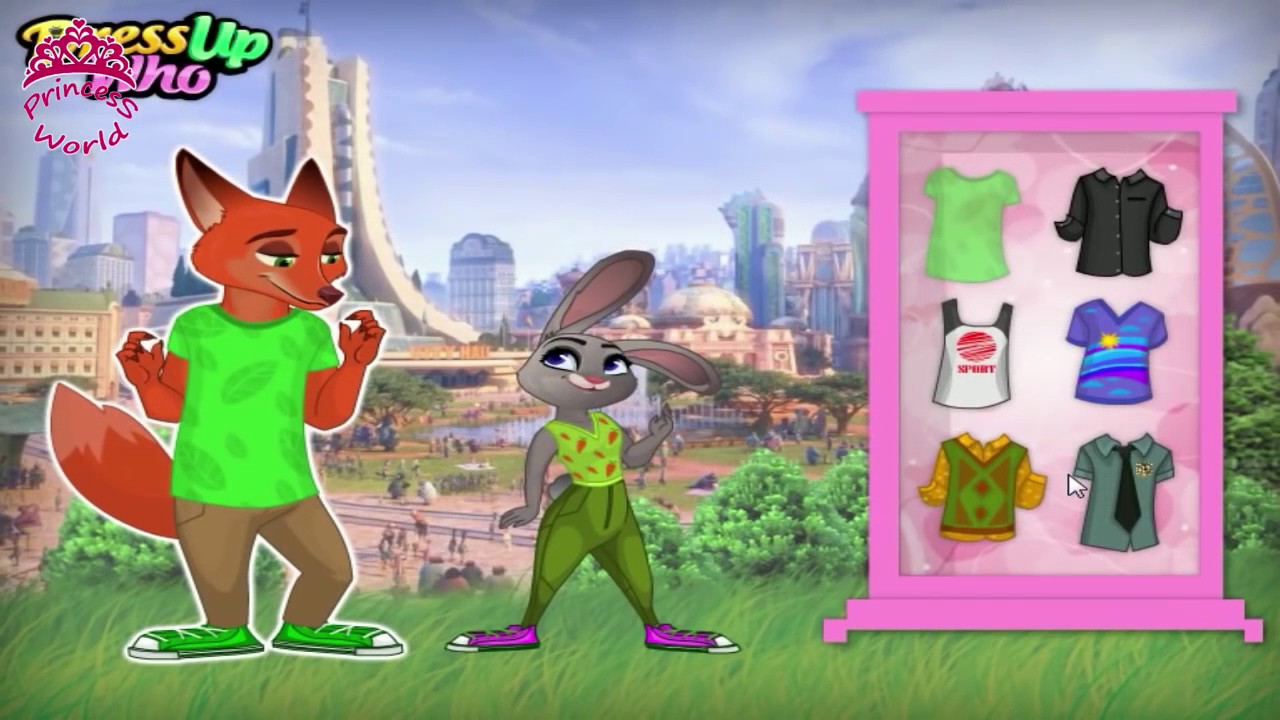 Zootopia Judy 'n' Nick's First Kiss Love Dress Up Game For Kids & Girls ...