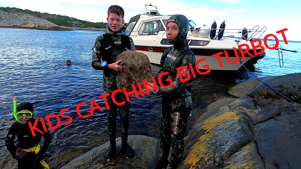 KIDS CATCHING BIG TURBOT - YouTube