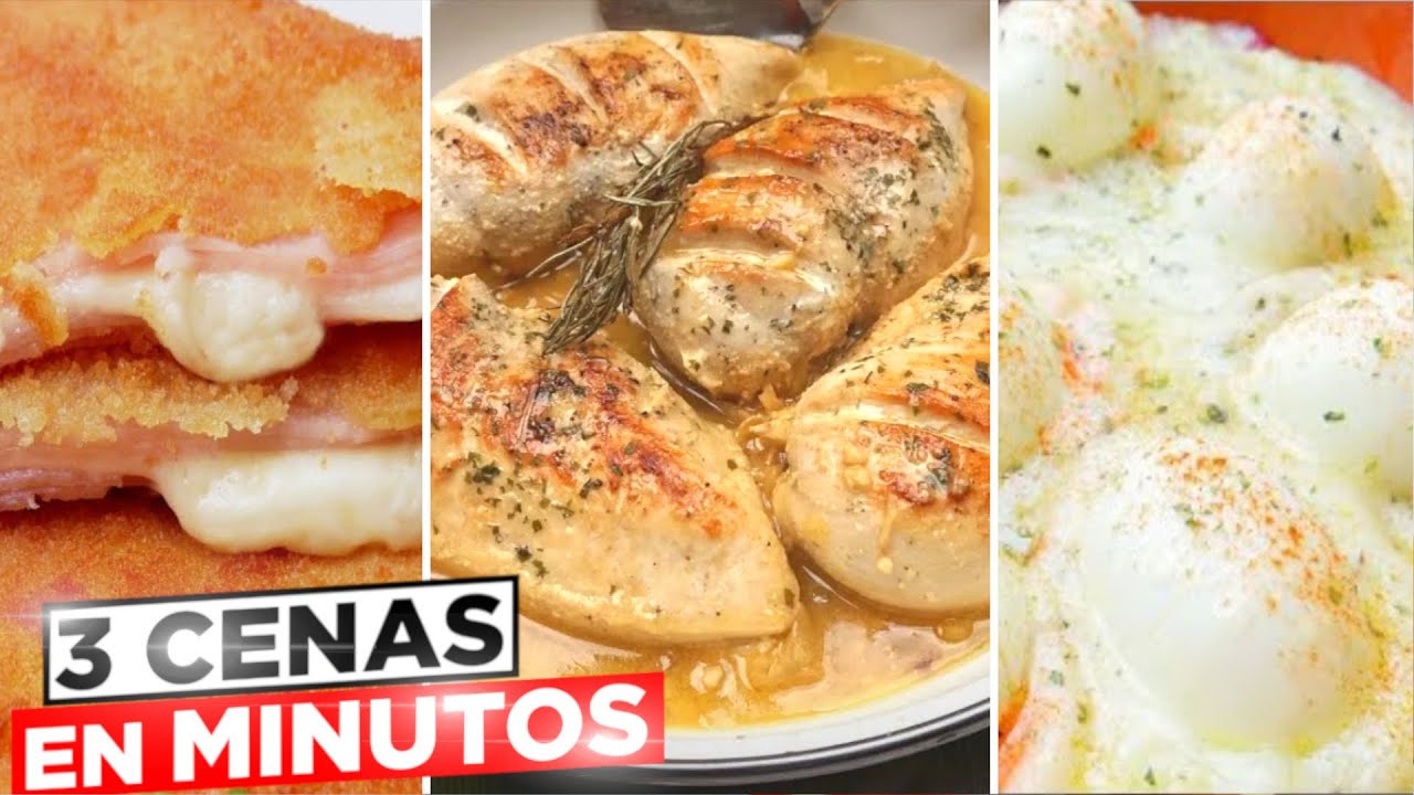 3 CENAS RÁPIDAS y RICAS 🌮😋 FACILES y con POCOS INGREDIENTES (SIN ...