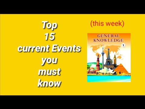 Top 15 Current Events you must know - YouTube