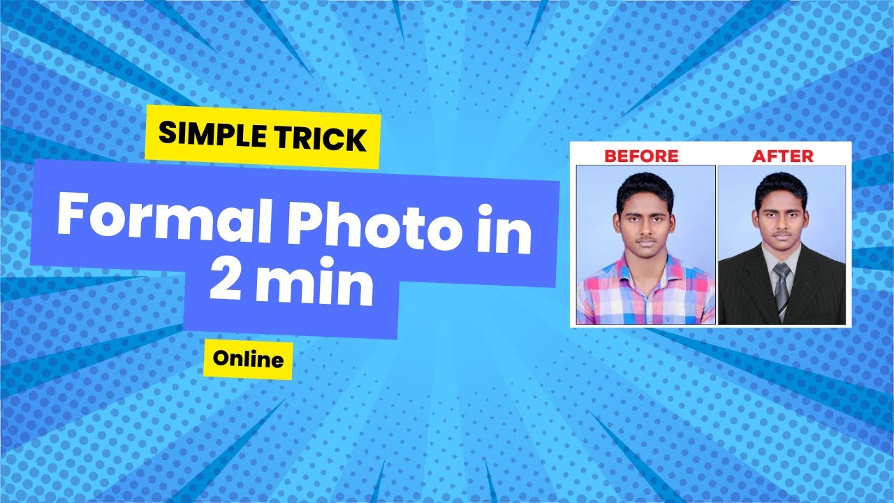 How to Make Formal Photo Within 2 min (Bangla) - YouTube