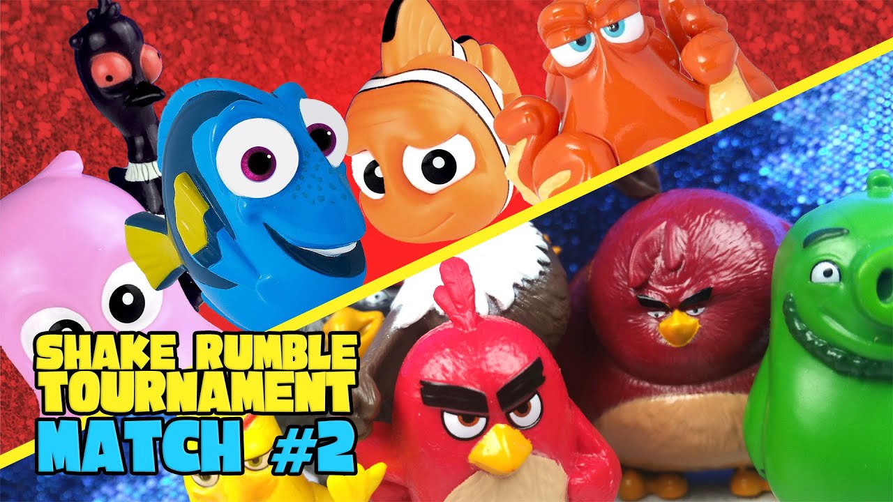 Angry Birds Toys vs Finding Dory Toys | Shake Rumble Tourney Match #2 ...