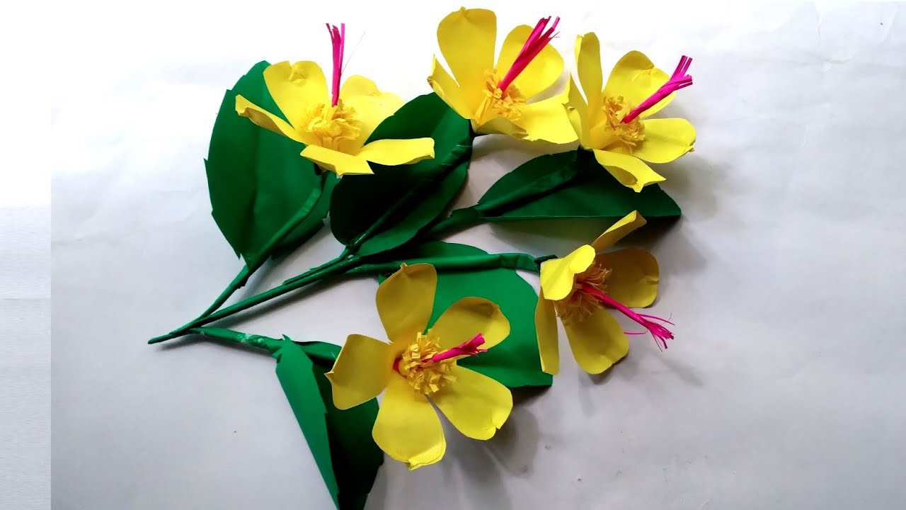 Paper flower making tutorial/step-by-step/How to make paper flowers ...