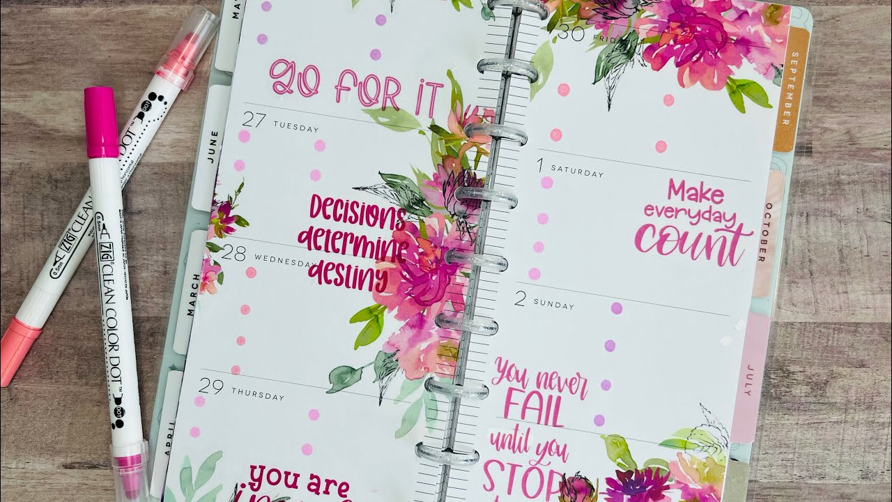 Happy Planner Wellness Fitness Skinny Classic | Plan with Me |Jun 26 ...