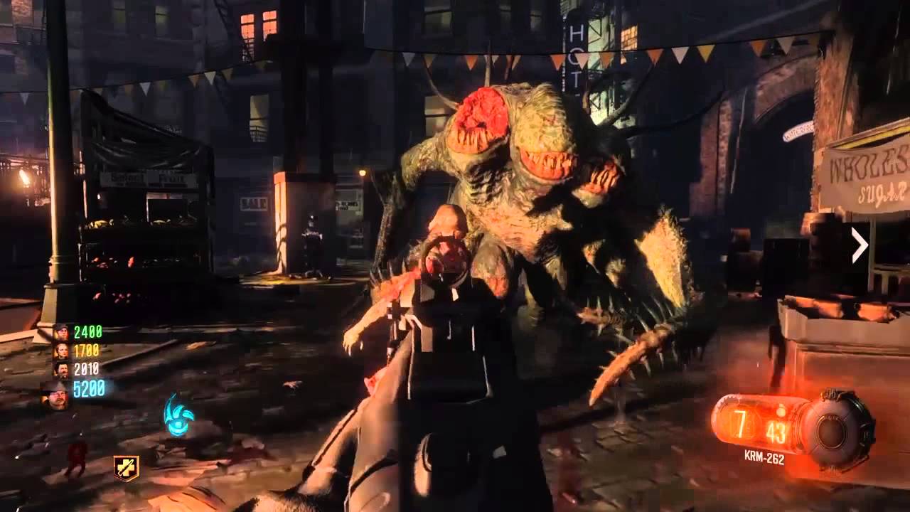 Cod BO3 Shadows Of Evil Zombies Killing The Three Headed Beast - YouTube